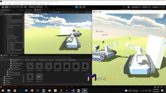 Robotic Simulator Multiplayer Mode For The Ugv 2427 Mecharithm